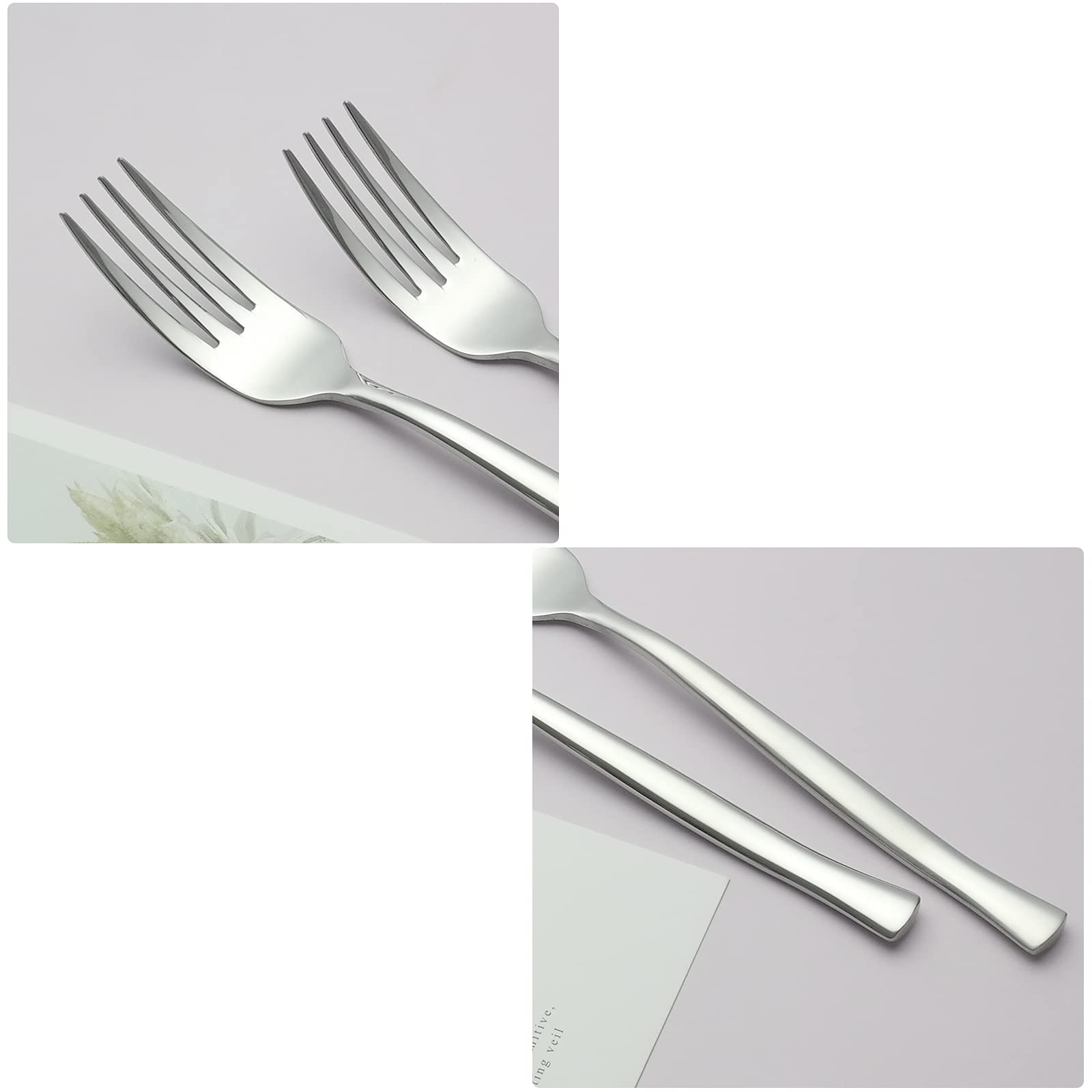 Qskely 12 Pieces Dinner Forks, Stainless Steel