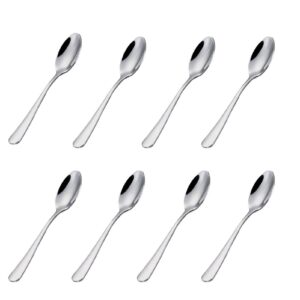 dj-ware espresso spoons mini demitasse stainless steel coffee spoon for 2-7 oz mugs, set of 12, 4.7 inch