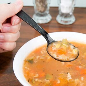 Individually Wrapped Heavy Weight Soup Spoon (Black Spoon, 100)