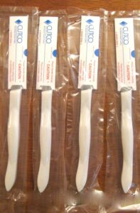 cutco set of 4 steak/table knives #1759 - pearl white