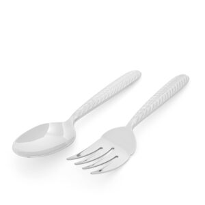 Portmeirion Botanic Garden Set of 2 Salad Servers | Flatware Serving Utensils | Premium Food Grade 18/10 Stainless Steel | Measures 8.6 Inches | Dishwasher Safe