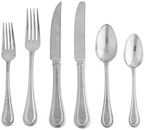 lenox 893079 textured neutrals 24-piece flatware set