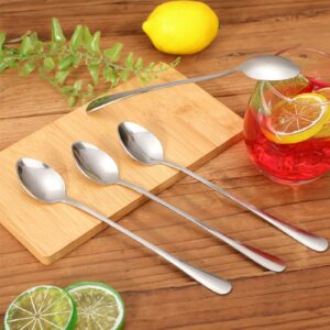 Roshtia Long Handle Spoons, 7.6 Inch Ice Tea Spoon, Long Handle Coffee Spoons, Coffee Stirrers, Ice Cream Spoon, Stainless Steel Coffee Spoons, Cocktail Stirring Spoons (24 Pieces)