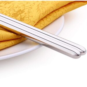 Extra Long 14 Inch Hot Pot Chopsticks,Cooking,Frying,Noodle Chopsticks,Stainless Steel (4 pairs)