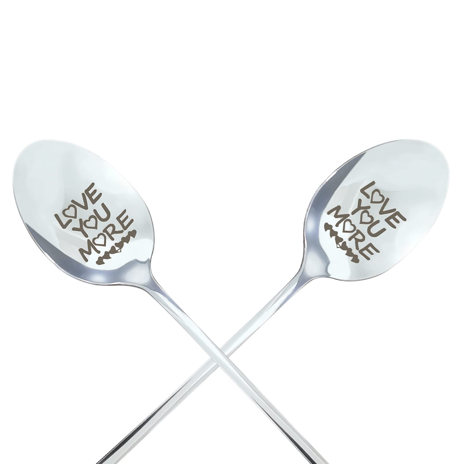 Love You More Spoon, 'love You More' Engraved Spoon, Valentine's Day Gift for Him, Funny Engraved Stainless Steel Gourmet Spoon, Love You More Engraved Stainless Steel Coffee Tea Spoon