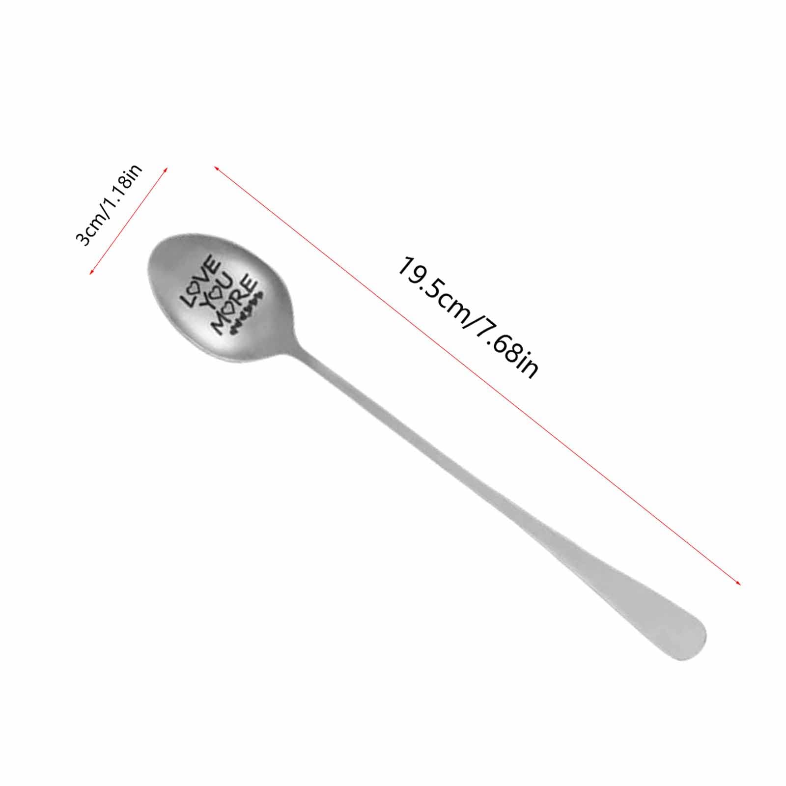 Love You More Spoon, 'love You More' Engraved Spoon, Valentine's Day Gift for Him, Funny Engraved Stainless Steel Gourmet Spoon, Love You More Engraved Stainless Steel Coffee Tea Spoon