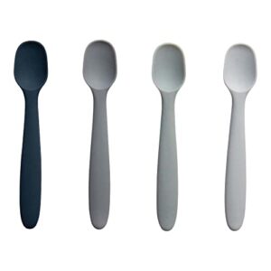 lila & jack 4pc silicone baby feeding spoon set