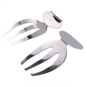 2 salad hands stainless steel salad servers kitchen helper pasta servers