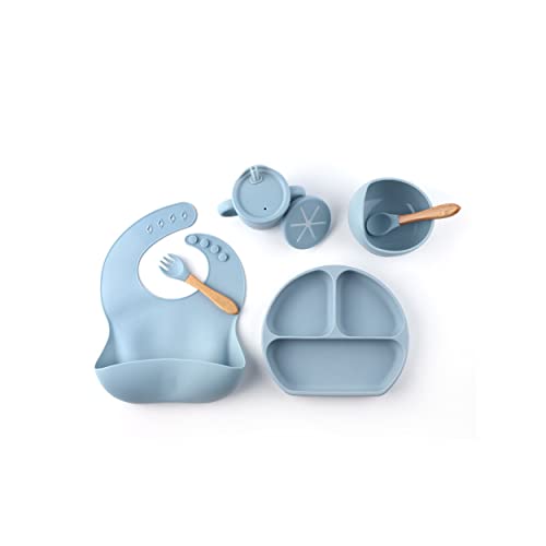 Make Mealtime Hassle-Free with Our 9-Piece Silicone Feeding Set - Perfect for Baby Led Weaning - BPA-Free and Easy to Clean