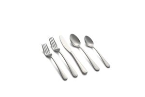 cambridge silversmiths keene hammered mirror 20 piece flatware set, service for four, silver