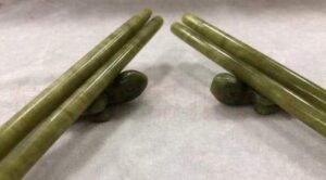 decorative stone natural jade turtle chopsticks set b 02