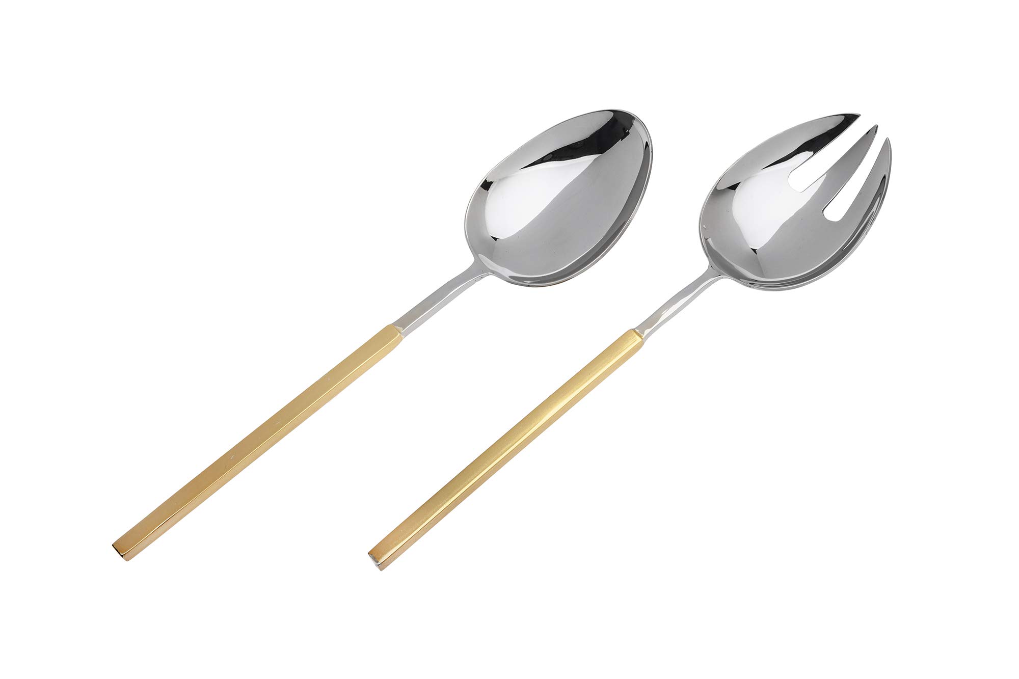 Godinger - Stainless Steel Salad Spoon Fork Serving Set of 2 piece