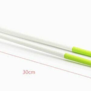 Silicone Cooking Chopsticks with Measuring spoon and fork,Safe Frying,Hot Pot,Seasoning spoon,Measuring spoon,Dessert fork,Fruit fork,Toothpick fork. (Green (tail spoon + fork))