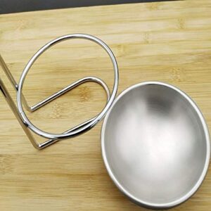 Euro Standing Spoon Rest,Upright Utensil Holder, Spoon Rest Holder, with Removable Bottom for Countertop Cooking Utensil & Tong Organization, Silver