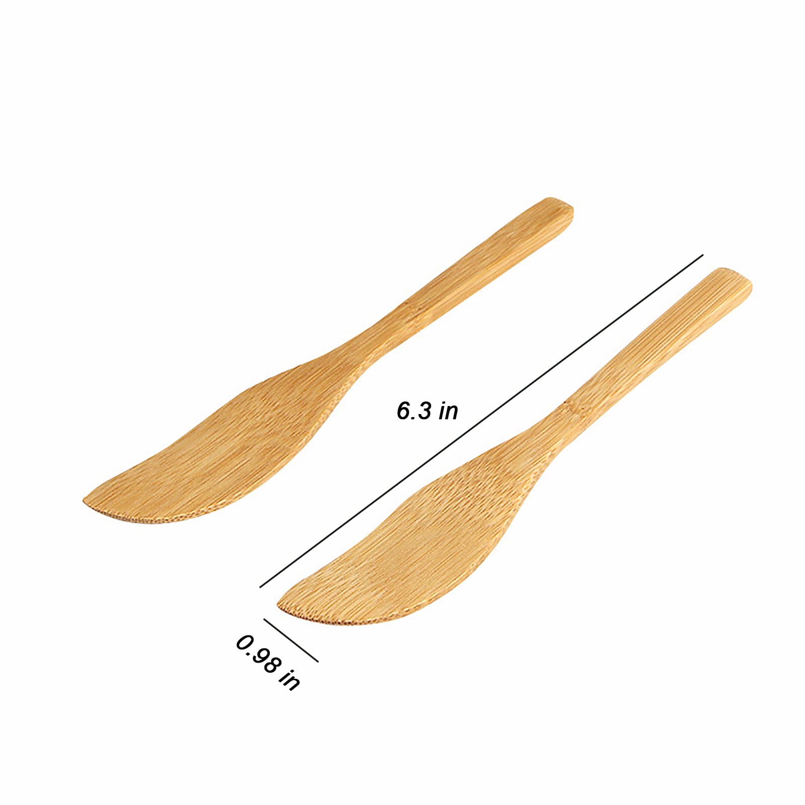 Midremer 6 Pack Bamboo Butter Knife Spreaders 6'' Dumpling Making Filling Tools Wooden Mixing Spatula Stirring Spoon Condiment Knives Wood Kitchen Gadgets for Bread Jam Cream Cheese Butter Dumpling