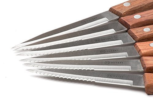 Outset QB90 Cutting, Set of 6, Rosewood Steak Knives Set of 6