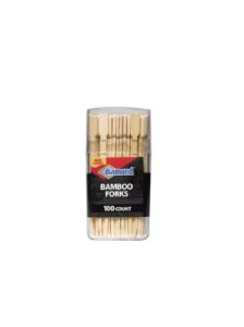 100-ct diamond bamboo forks