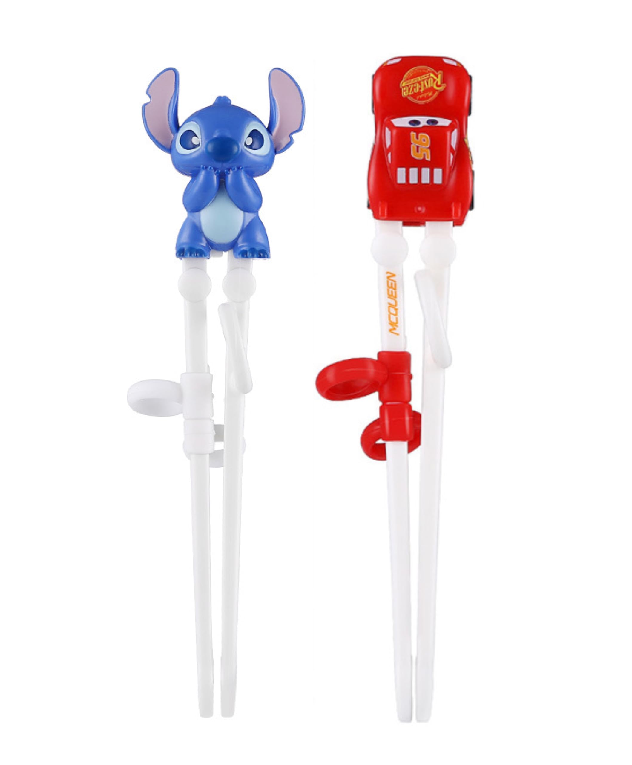 Stitch & Lightning McQueen Chopsticks for Right-handed Children Kids, 2 pairs