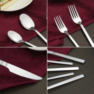 Fiazony 80-Piece Flatware Cutlery Silverware, Stainless Steel, Service for 16