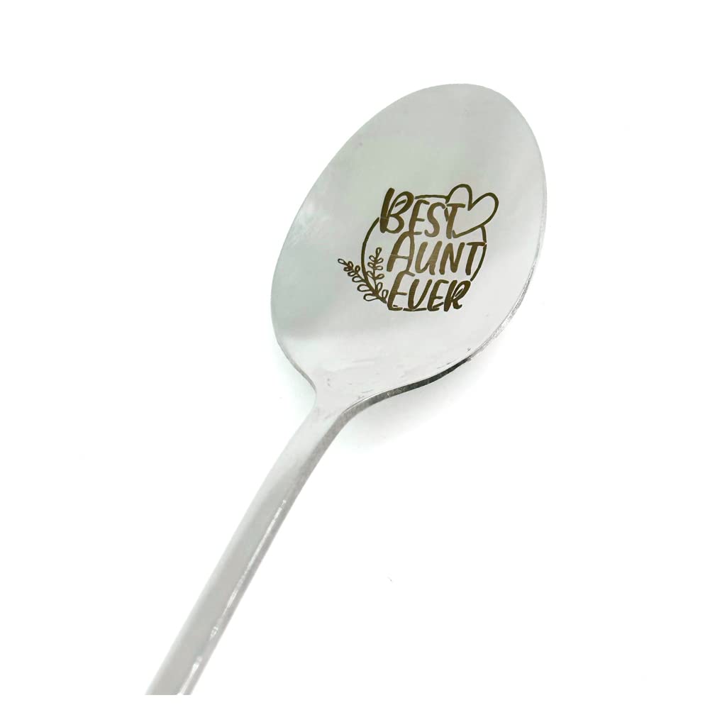 Best Aunt Ever Gifts Spoon for Auntie Birthday Gifts for Aunty Aunt Gifts from Niece Nephew to Auntie Christmas Gifts Coffee Spoons for Coffee Lover Gift for Auntie Aunt