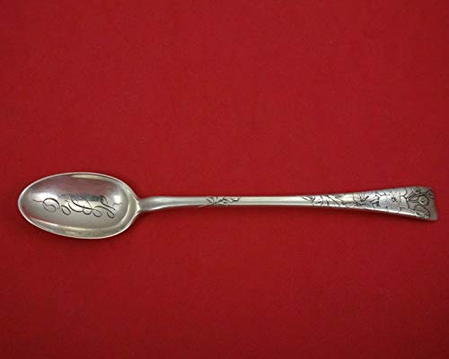 Lap Over Edge Acid Etched by Tiffany and Co Sterling Parfait Spoon Multi Petal