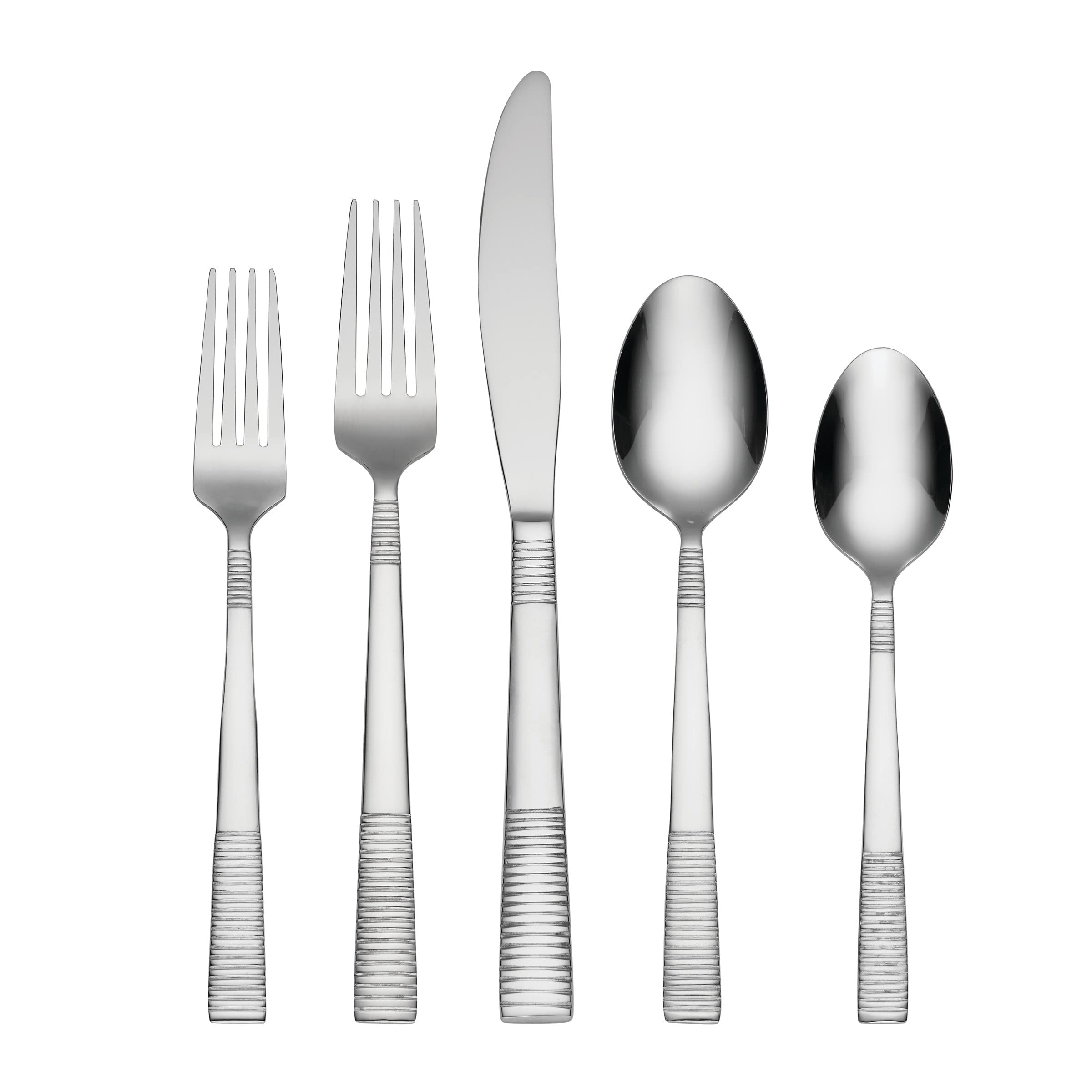 Oneida Paxton 20 Piece Everyday Flatware, Service for 4 18/0 Stainless Steel, Silverware Set