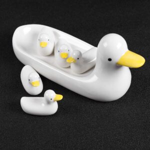 Useful 6pcs Ceramic Chopsticks Stands Set Lovely Duck Shape Chopsticks Rest Stand Knife Fork Holder