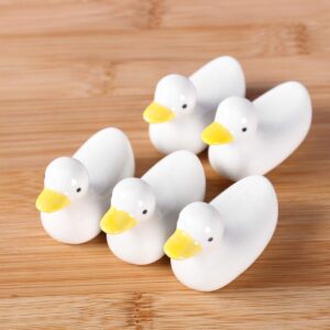 Useful 6pcs Ceramic Chopsticks Stands Set Lovely Duck Shape Chopsticks Rest Stand Knife Fork Holder