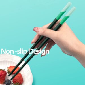 5 Pairs Fiberglass Chopsticks-Reusable Chopsticks Dishwasher Safe, 9.57 inch/24.3cm Matte Non-Slip Family/ Hotel/ Restaurant Chop Sticks, Chinese/Japanese Chop Sticks Gift Set, Morandi Multicolor