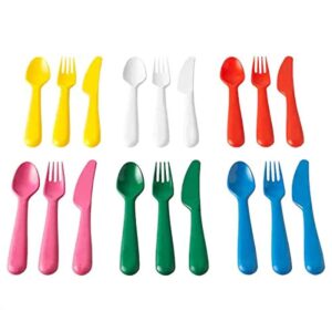 ikea kalas 18-piece cutlery set, multicolour