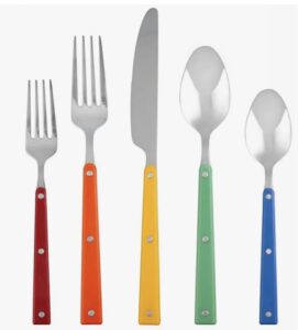 fiesta rhumba multi-color 20 piece flatware set, service for four