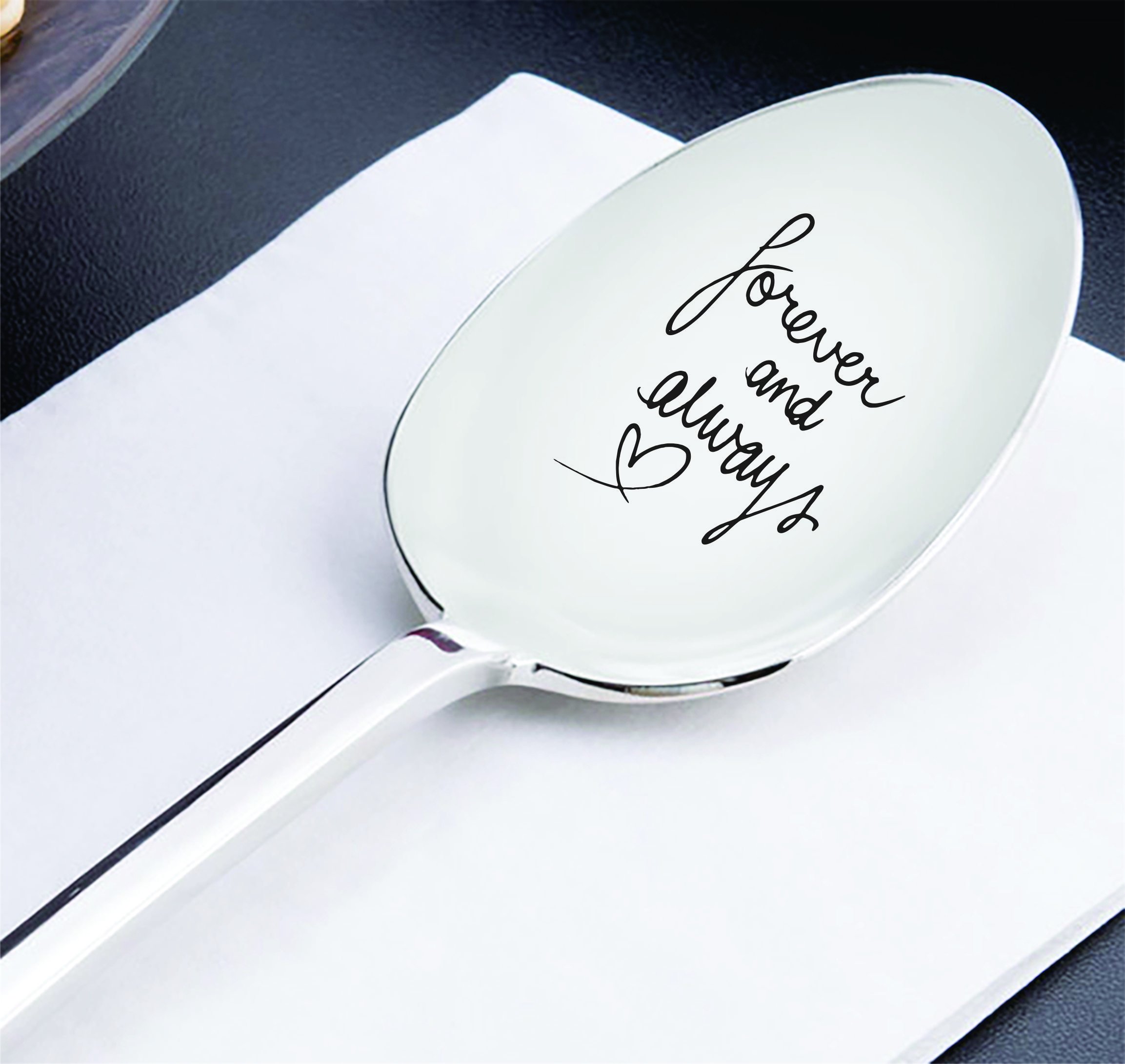 friend gifts - Wedding gifts - Gift for mom - Forever and always spoon - Long distance relationship gifts - Moving away gifts - Mothers day gifts - Engraved spoon – 7 inches