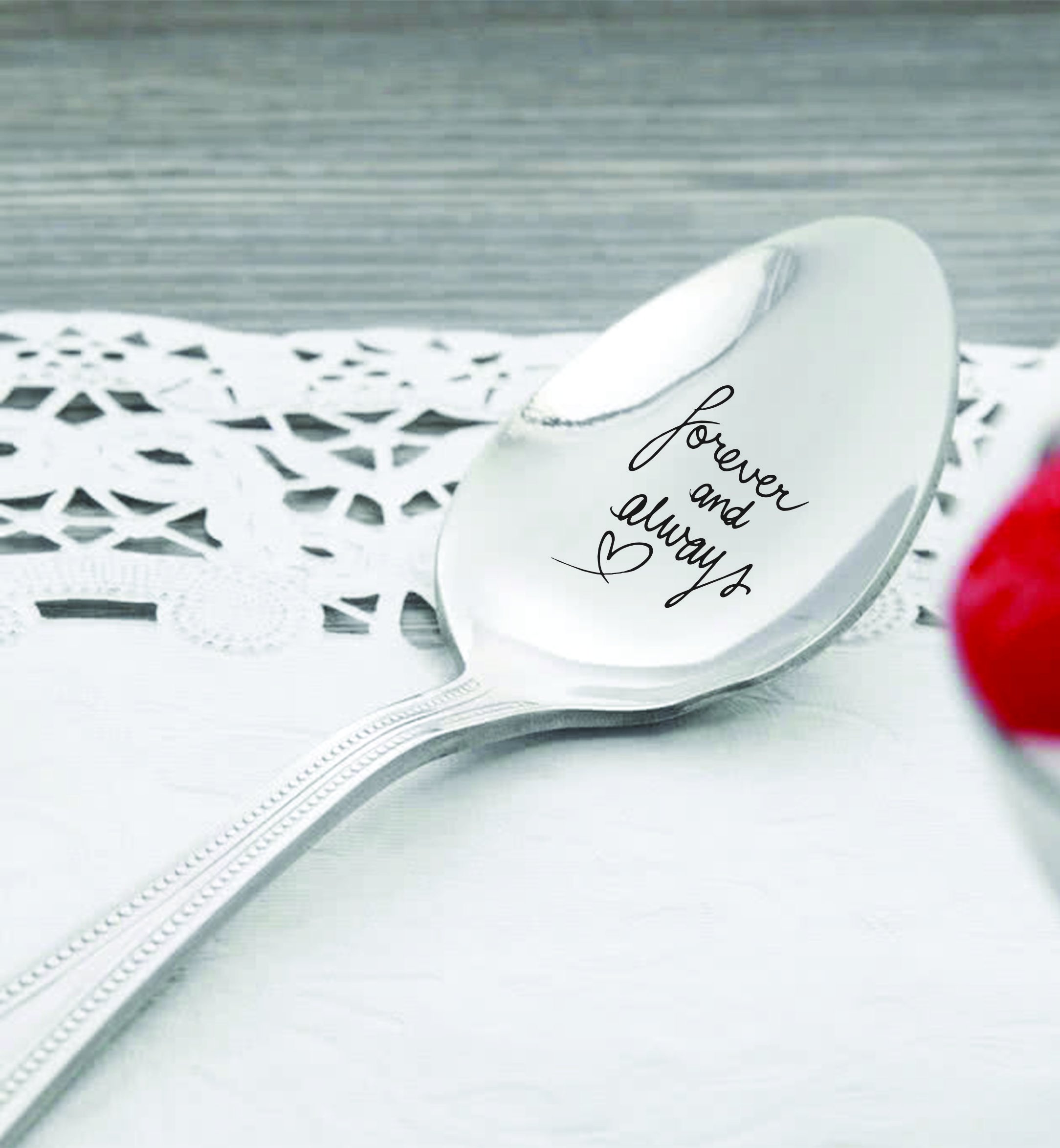 friend gifts - Wedding gifts - Gift for mom - Forever and always spoon - Long distance relationship gifts - Moving away gifts - Mothers day gifts - Engraved spoon – 7 inches