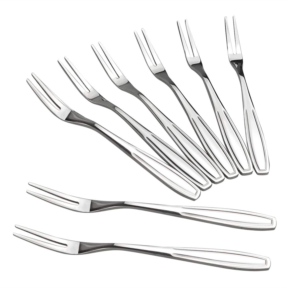 Pekky Stainless Steel Fruit Forks Mini Cake Forks, 12 Pieces