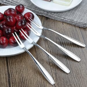 Pekky Stainless Steel Fruit Forks Mini Cake Forks, 12 Pieces