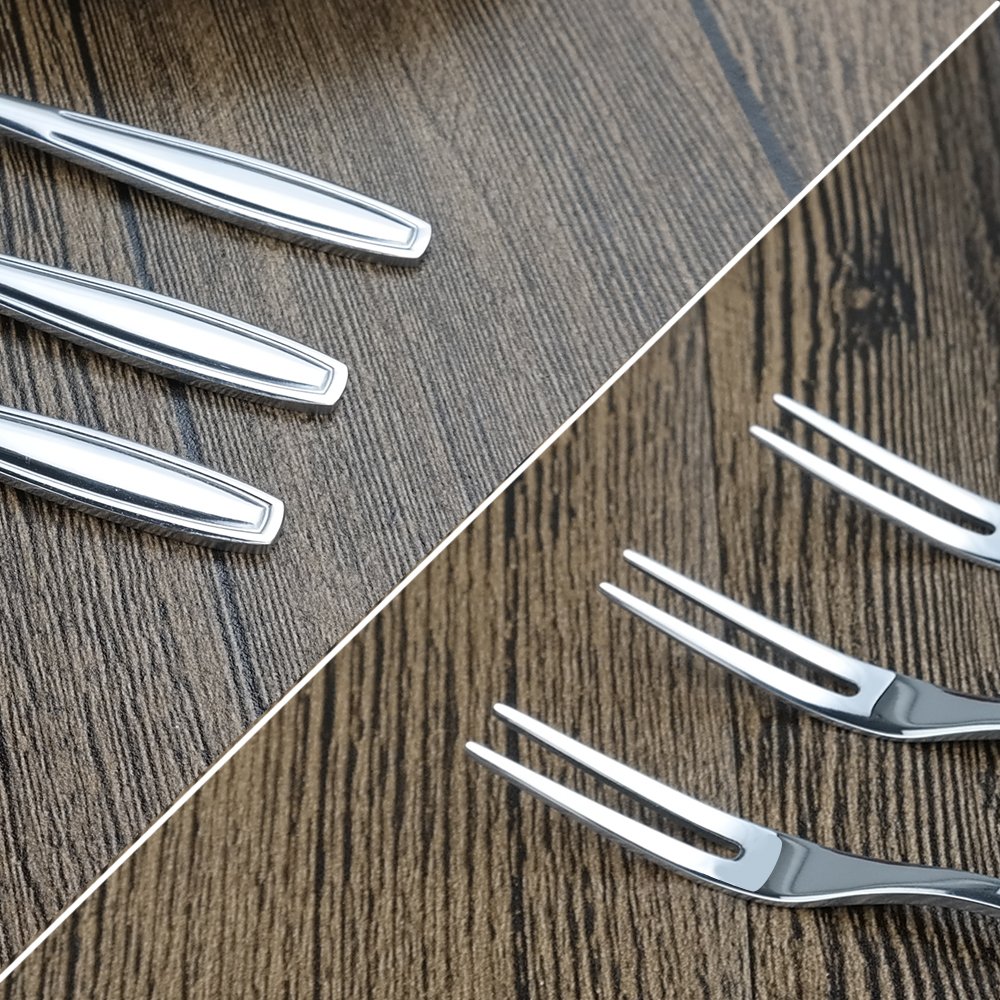 Pekky Stainless Steel Fruit Forks Mini Cake Forks, 12 Pieces