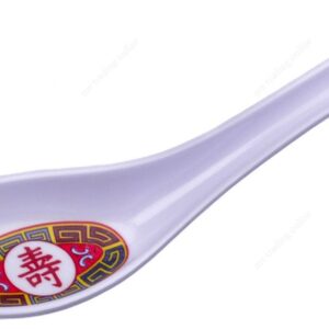 M.V. Trading M700TRV Asian Melamine Soba, Rice Spoons/Chinese Won Ton Soup Spoon, Longevity, 0.75-Ounes, 5-5/8" Long x 1-5/8" Wide, Pack of 12