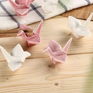 japanese style 5 pcs origami crane chopsticks stand rest rack dining table starter kit