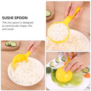 4Pcs Rice Mold Paddle Rice Ball Molds Rice Ball Spoon Sushi Making Tools Plastic Spatula Cooking Utensil for Home Kitchen Restaurant