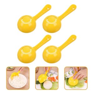 4Pcs Rice Mold Paddle Rice Ball Molds Rice Ball Spoon Sushi Making Tools Plastic Spatula Cooking Utensil for Home Kitchen Restaurant