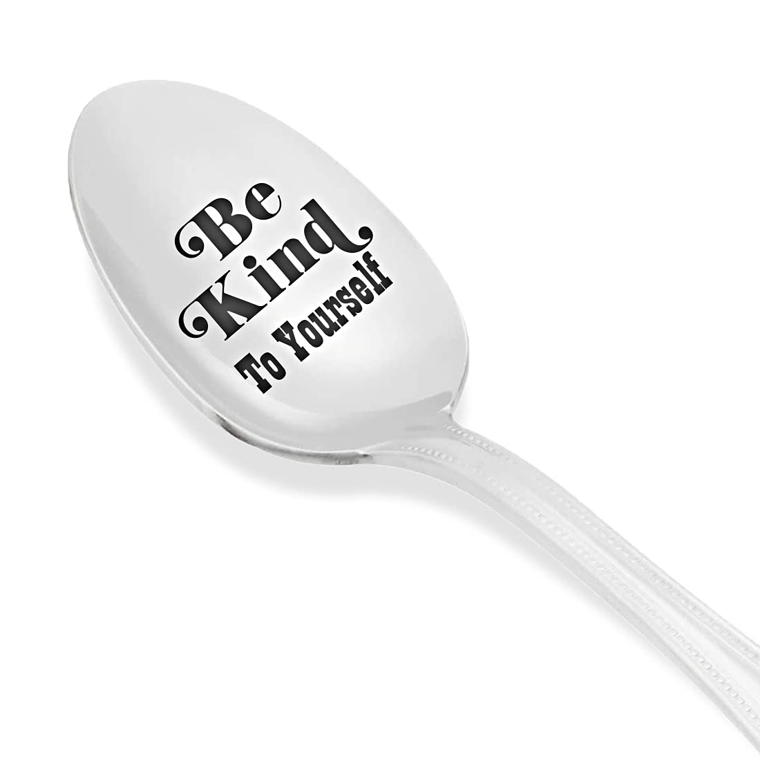 THE BASH AFFAIR Positive Affirmation Inspirational Gift For Teen Boy Girl | Be Kind To Yourself | Birthday Gift For Son Daughter/Kids Spoon Gift | Stainless Steel Spoon Gift - 7 Inch