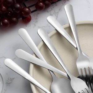 Unokit 72-piece Forks and Spoons Set, contain 36 spoons and 36 forks, Mirror Polished, Spoons and Forks Set for Restaurants/Hotels/Canteens/Cafeteria, Dishwasher Safe