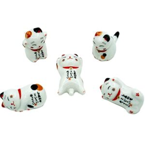 cat chopsticks rest dinner spoon stand knife fork holder, delightful cat shaped chopsticks holder, ceramic pattern chopsticks rest rack spoon fork knife holder rack practice furnishing articles