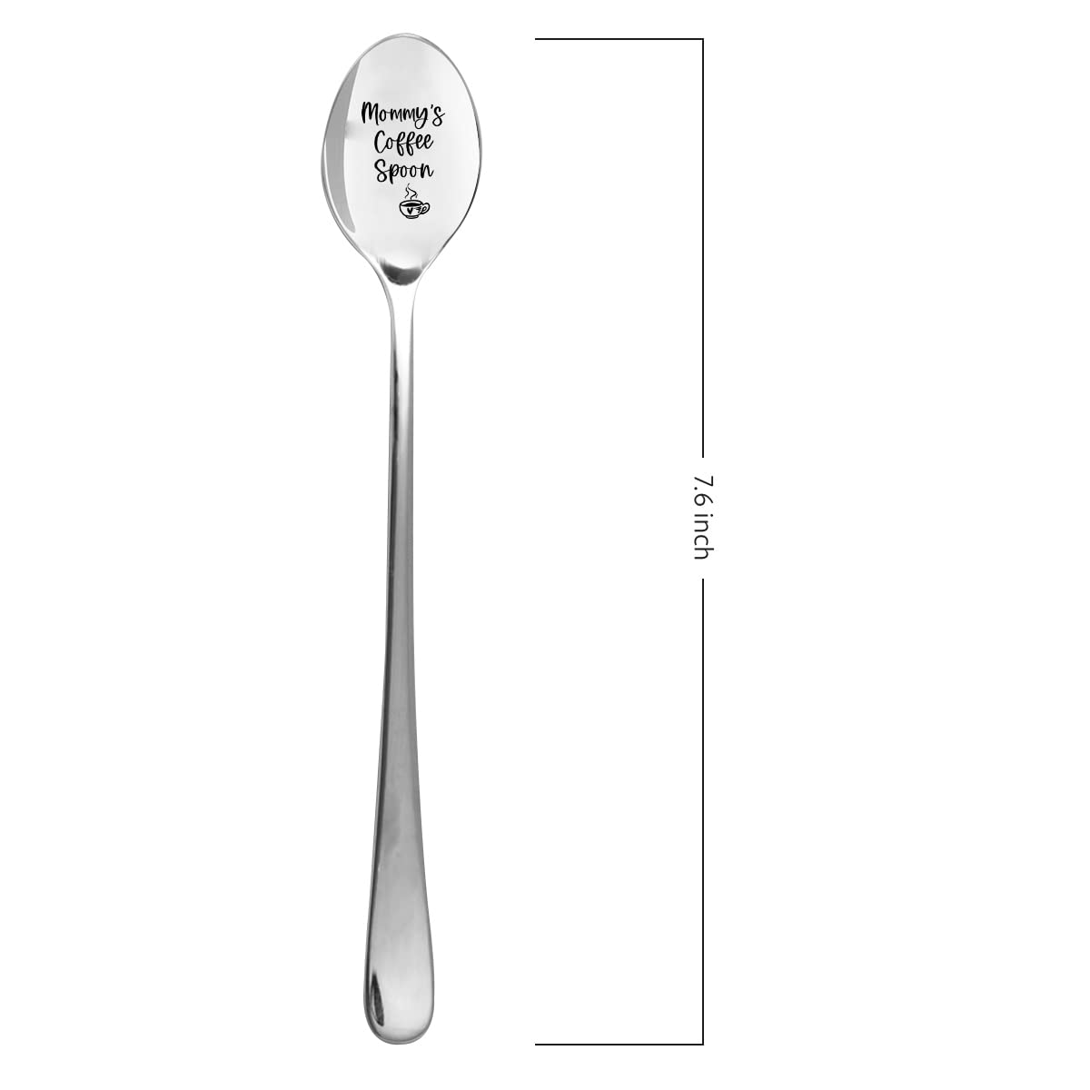 Mommy's Coffee Spoon - Coffee Lover Stainless Steel Engraved Spoon Funny Mommy Gift for Mothers Day Christmas Birthday