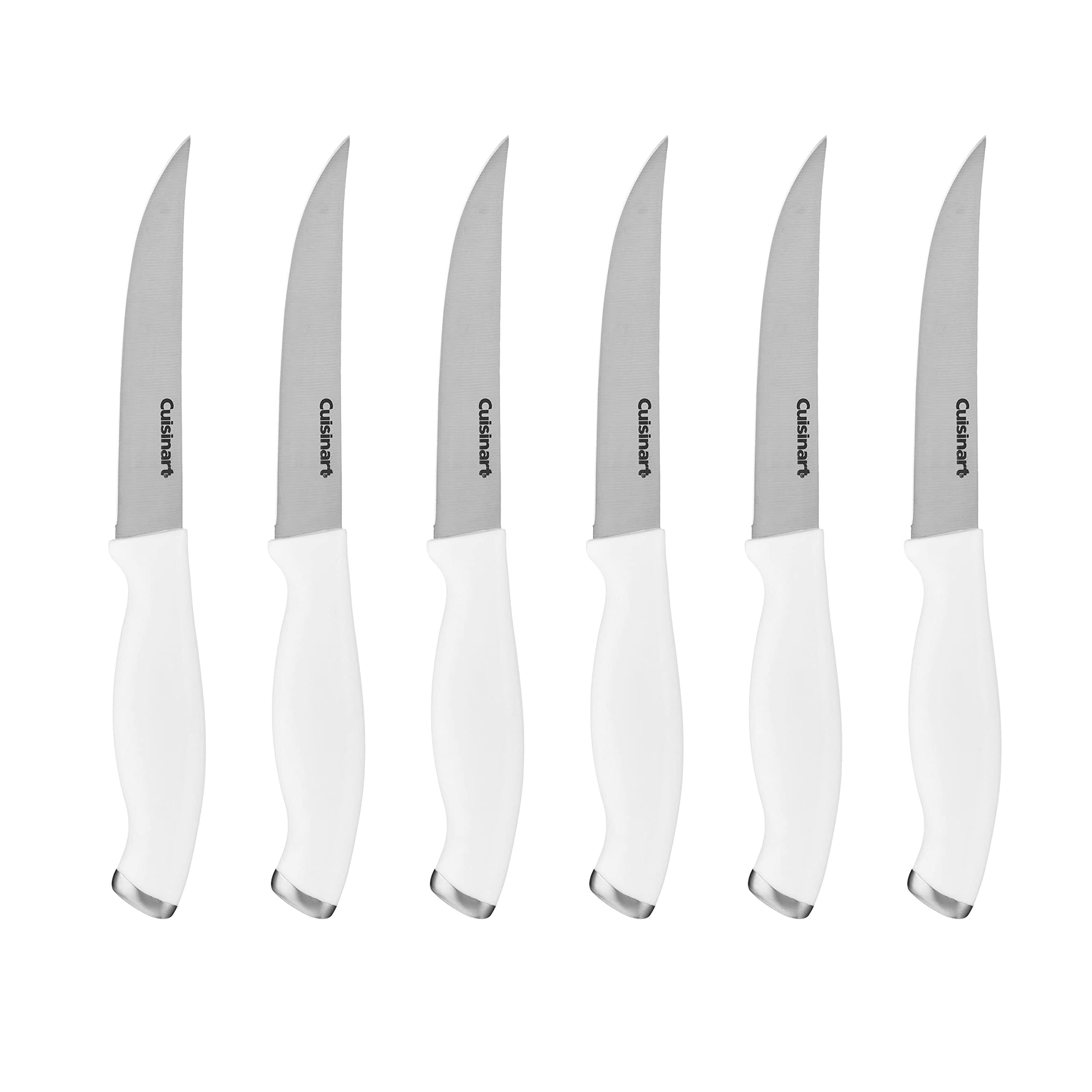 Cuisinart C77SSW-6PSK Color Pro Collection 6-Piece Steak Knife Set, White