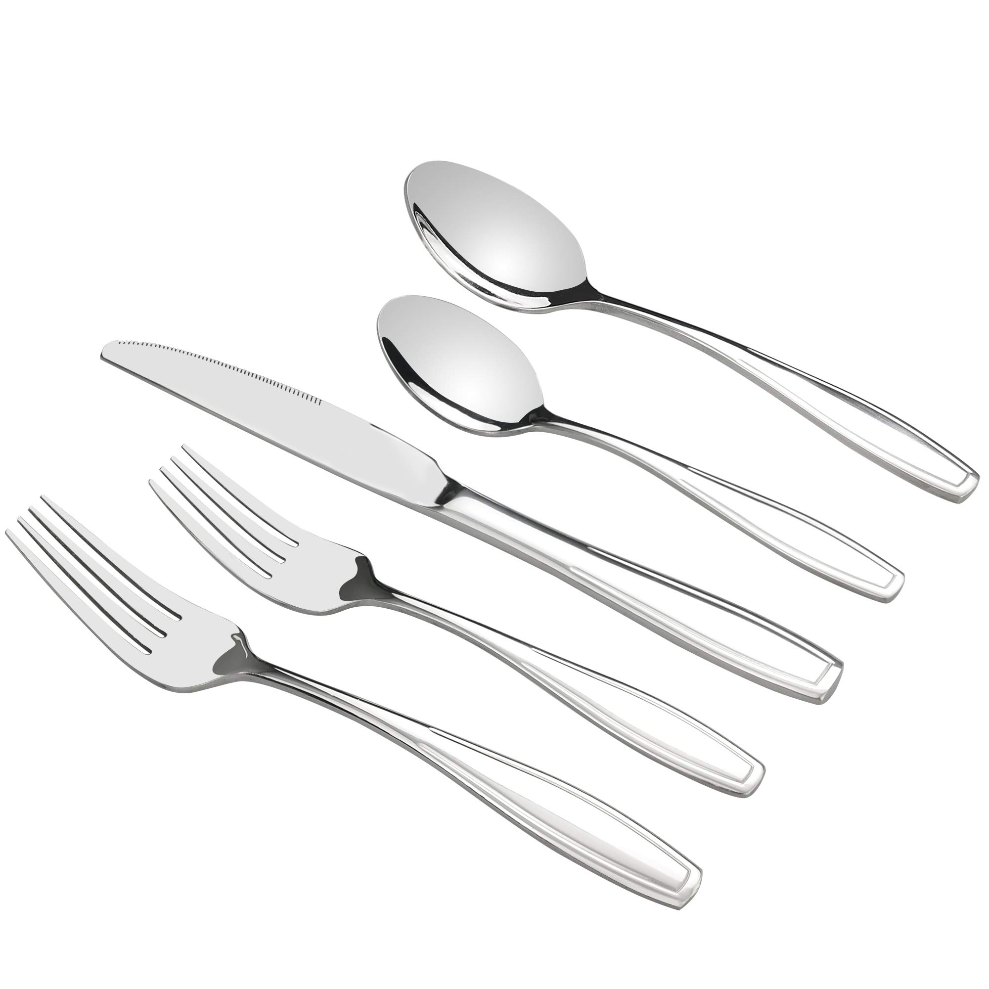 Pekky 80-piece Stainless Steel Flatware Set, Service for 16