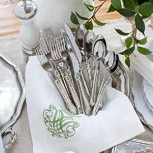 Arte Italica Hotel 5 Piece Place Setting, Pewter Flatware Set, Silver, HLT3600