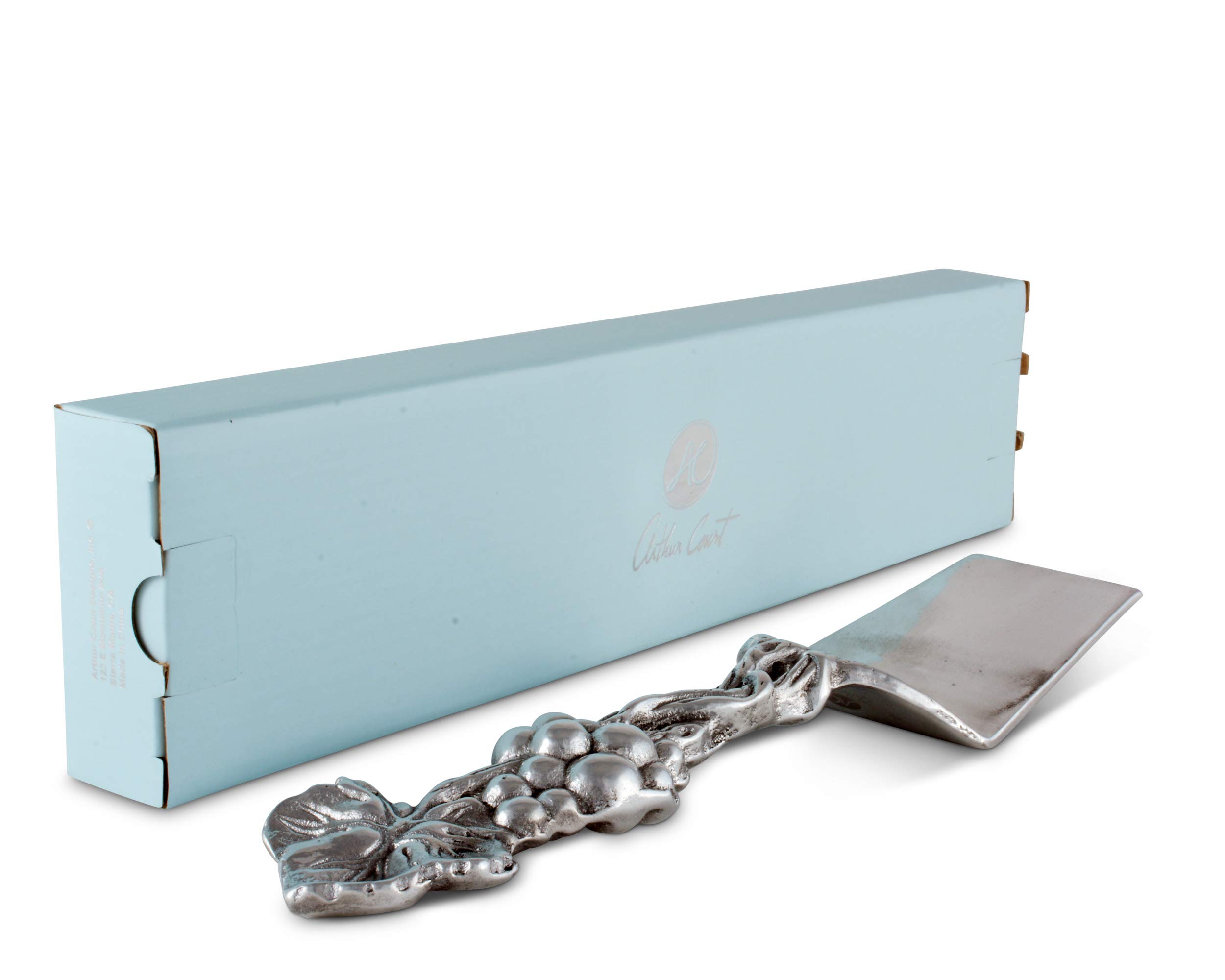 Arthur Court Metal Pie/Cake/Lasagna Server Grape Pattern Sand Casted In Aluminum With Artisan Quality Hand Polished 10.75 Inch Long Spatula