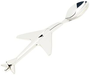 zilverstad children's spoon airplane, 16.899999999999999 x 7.4 x 1.5 cm, silver