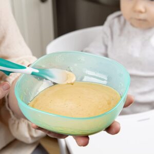 Dr. Brown’s Designed to Nourish Soft-Grip Spoon and Fork Set, Coral and Scoop-A-Bowl, Baby and Toddler Food and Cereal Bowl, BPA Free - 2-Pack